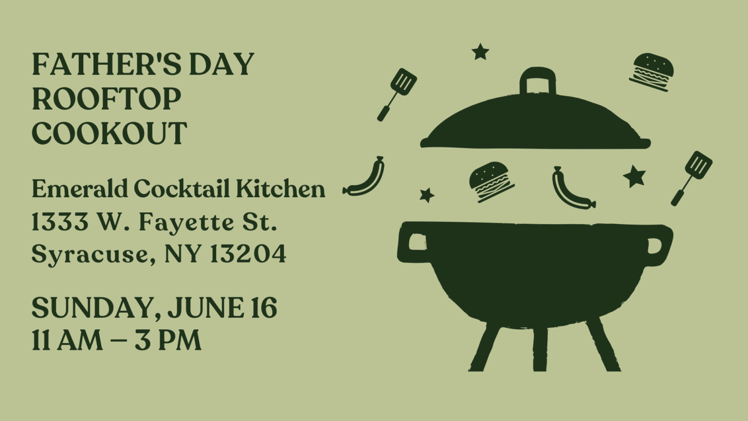 Father’s Day Rooftop Cookout - Emerald Cocktail Kitchen